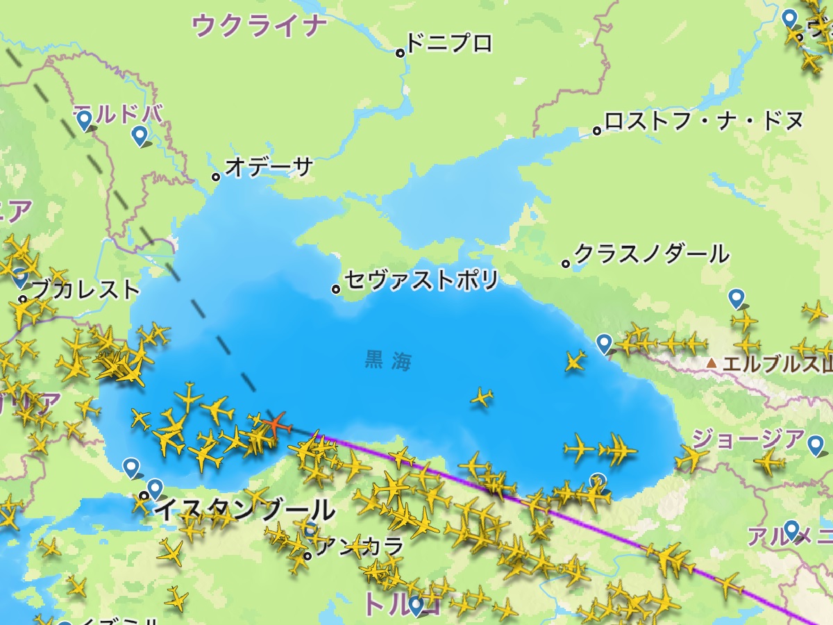 飛行ルートアプリは無料で世界中の航空機を表示